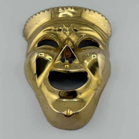 Accents | Vintage Brass Decorative Theatre Mask | Poshmark